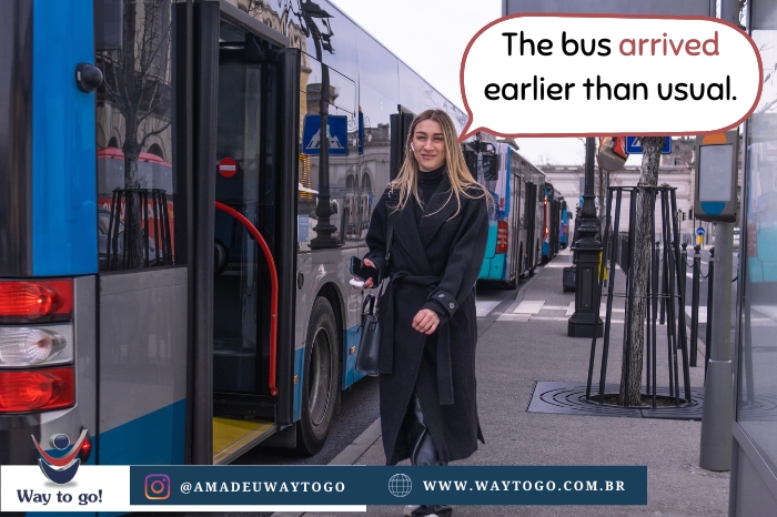 arrive | arrived | arrived – Way to go!